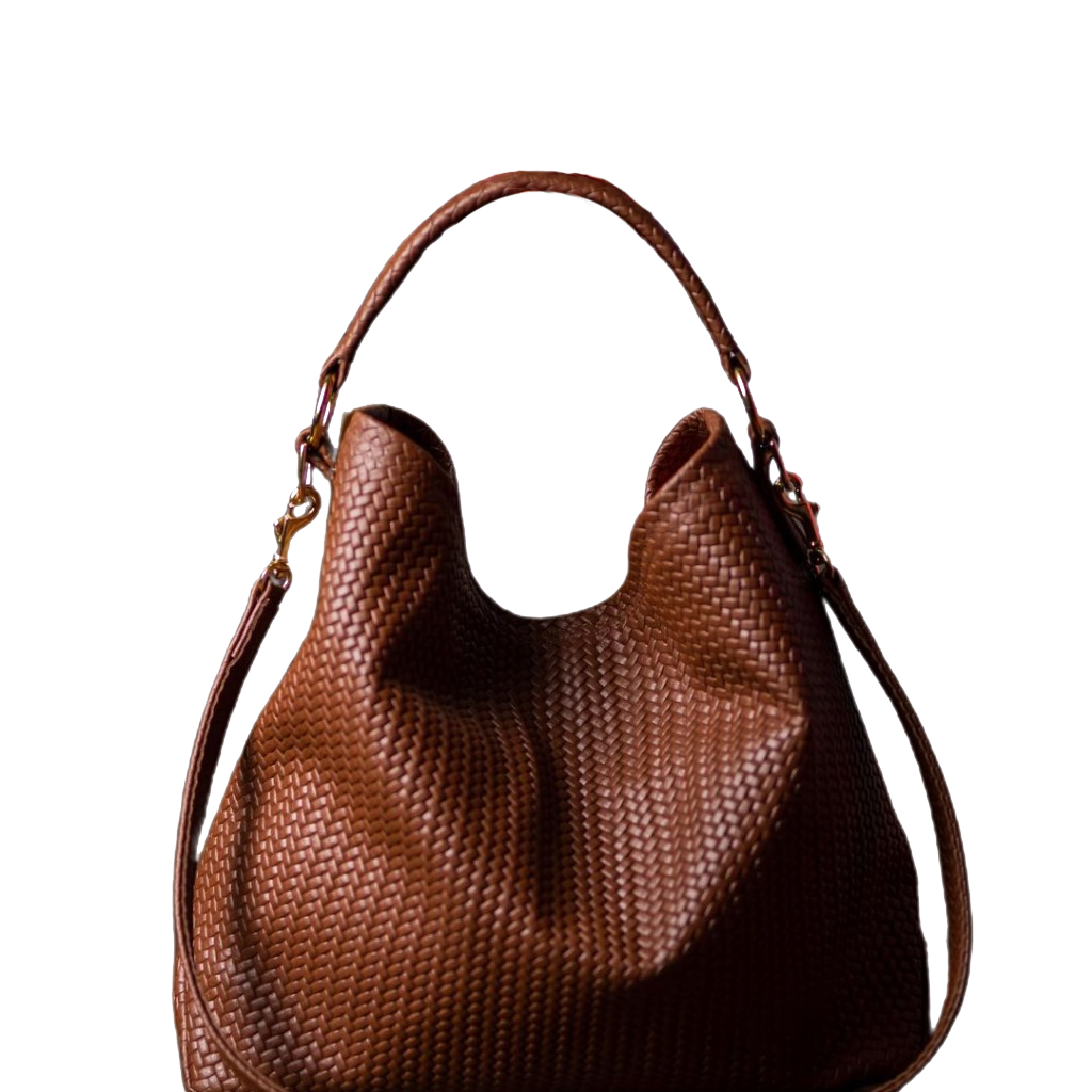 Handmade Woven Original Tan Brown Leather Bag – Jildleather